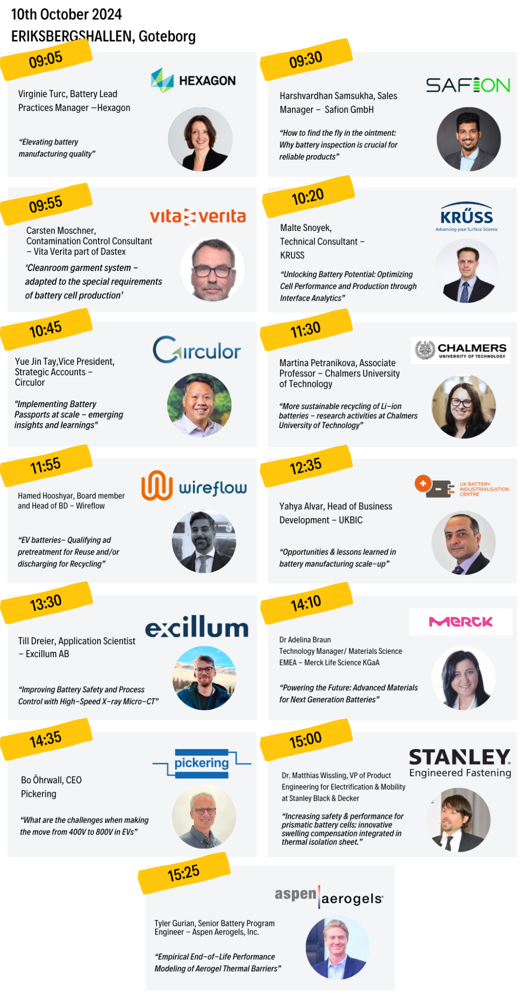 2025 Speaker Agenda - Coming Soon - Battery Tech Expo